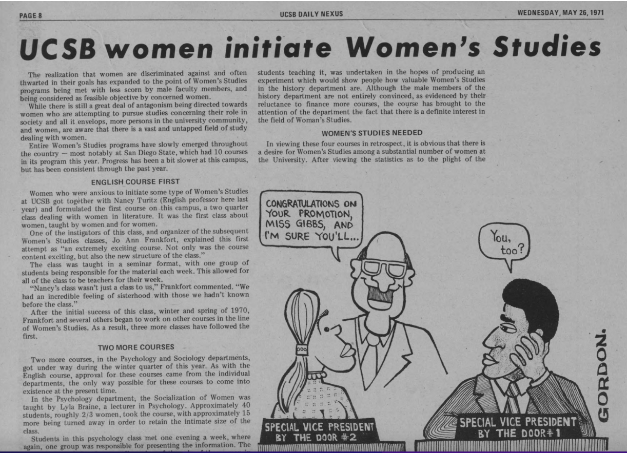 Headline History: Decades of Change: Women’s Studies’ Origins Through ...